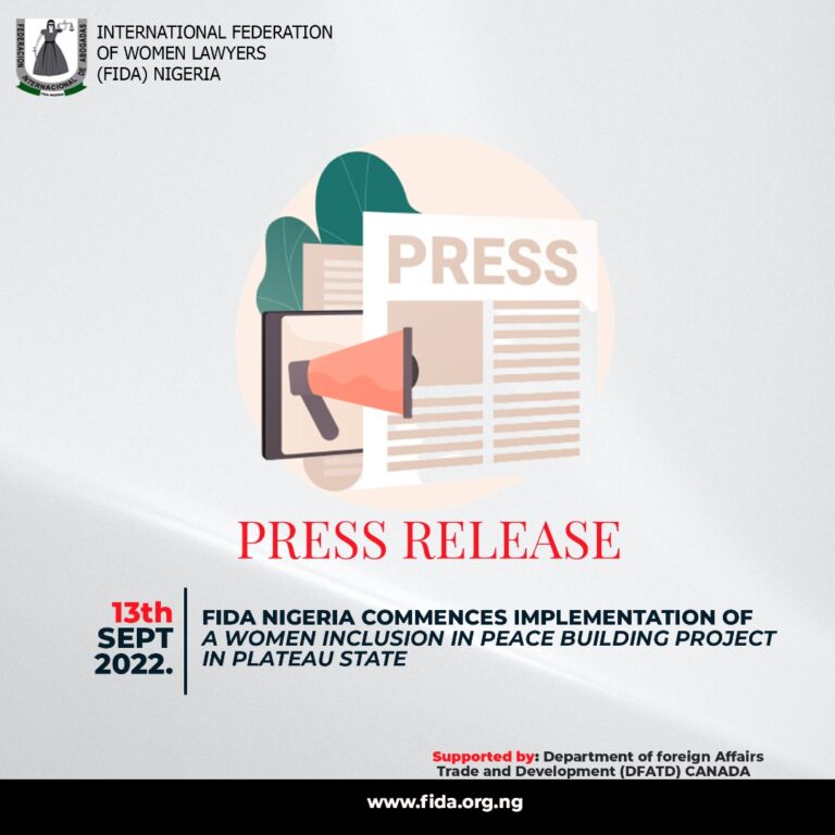 FIDA Nigeria Commences the Implementation of A Women Inclusion in Peace ...