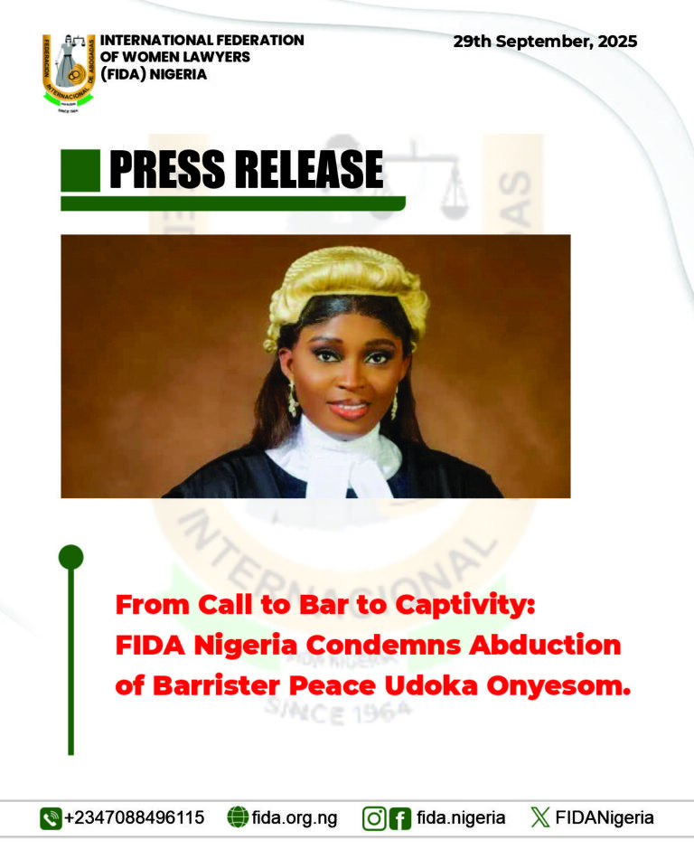 From Call to Bar to Captivity: FIDA Nigeria Condemns Abduction of ...