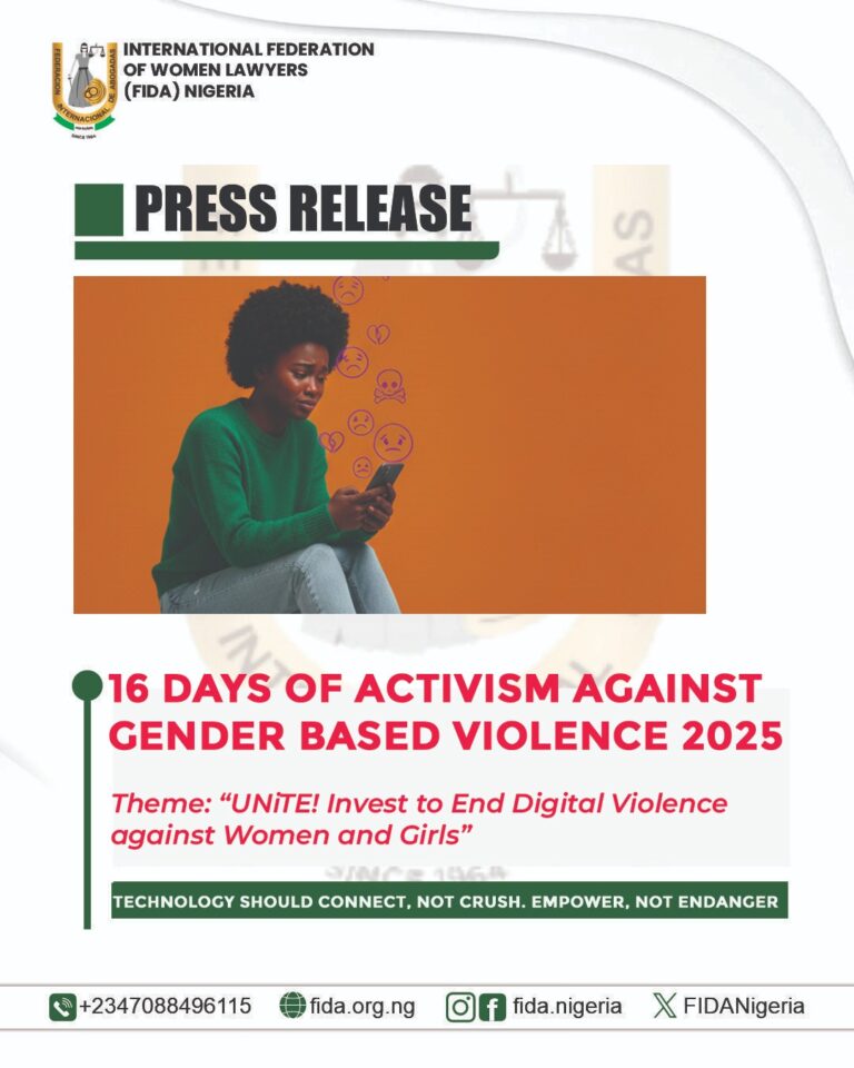 16 DAYS OF ACTIVISM AGAINST GENDER BASED VIOLENCE 2025 – FIDA