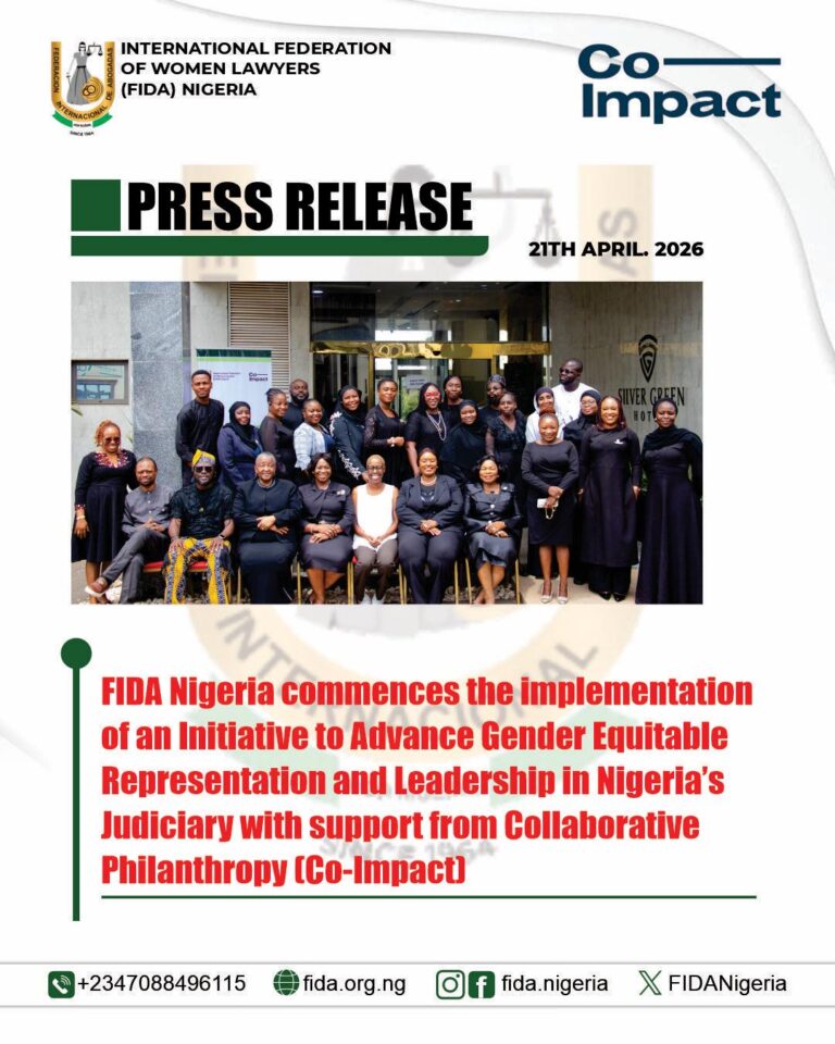 FIDA Nigeria commences the implementation of an Initiative to Advance ...